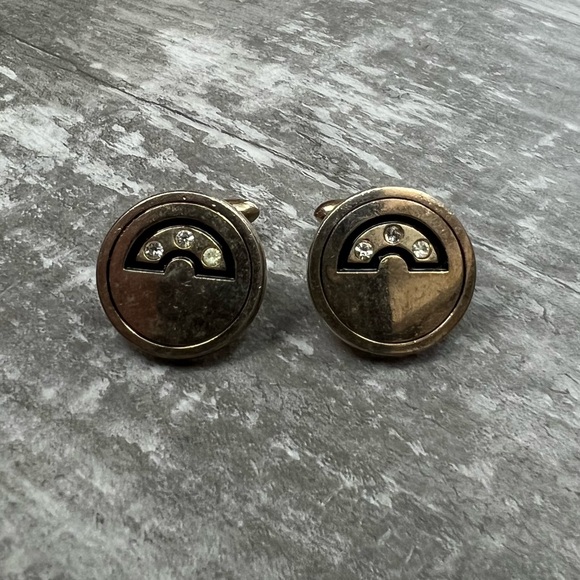 SWANK | Accessories | Vintage Swank Gold W Diamond Stone Circle ...